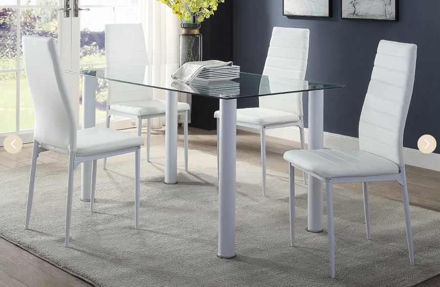 HE5538W - Marble like 7-Pcs Dining Set (CLEARANCE SALE) – BedCo Furniture